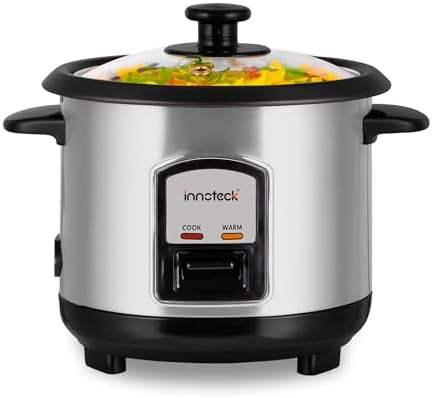 Innoteck Kitchen Pro Stainless Steel Rice Cooker - Removable Non-Stick ...