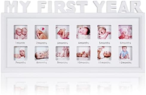 Amazon.com: Homaisson Newborn Baby Picture Frame, My First Year Newborn ...