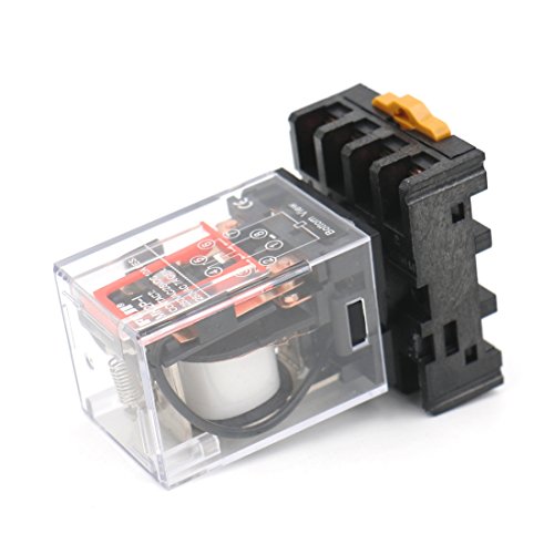 MK2P-I DPDT Power Relay with Plug-in Terminal Socket Base AC 110V ...