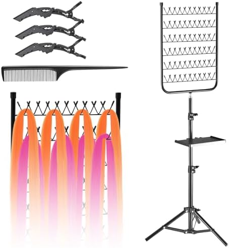 Amazon.com : 120-Peg Braiding Hair Rack, Height Adjustable Braiding ...