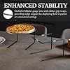 Amazon.com: MyGift Black Metal Pizza Table Stands, Tabletop Pizza Pan ...