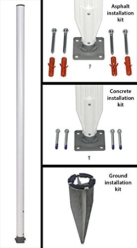 FlexPost-SM, 55"H x 1.875"Dia.PVC Sign Post w/4.75" Sq. Spring Base ...