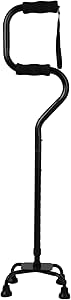 Amazon.com: Large Base Quad Cane for Seniors with Dual Offset Handle, 4 ...