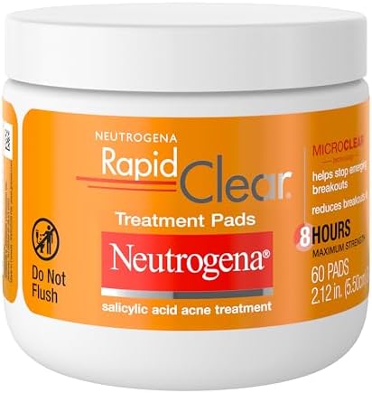 Amazon.com: Neutrogena Rapid Clear Maximum Strength Acne Treatment Pads ...