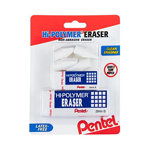 Snapklik.com : Pentel Hi-Polymer Eraser Mixed Pack 4 Cap Erasers, 1 ...