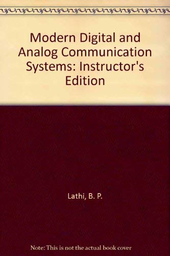 Buy Modern Digital and Analog Communication Systems: Instructor's ...