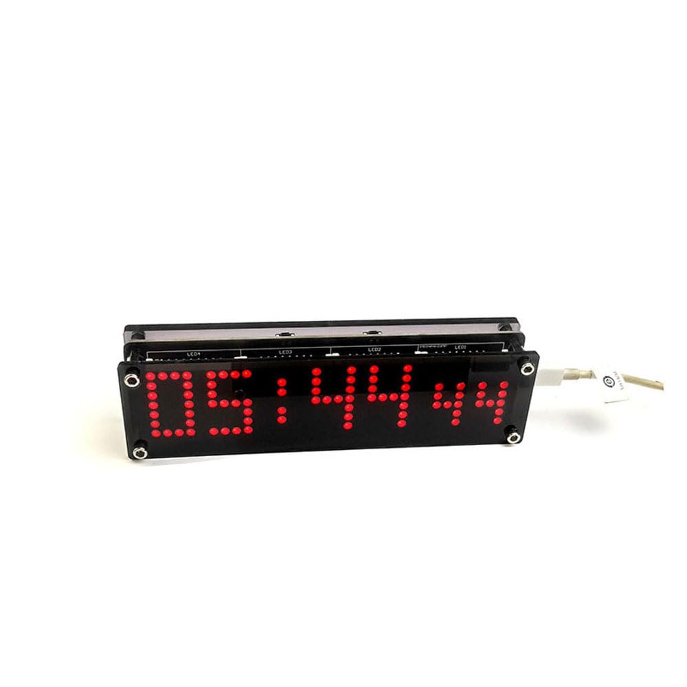 Amazon.com: DykbRadio WiFi Clock ESP8266 Network Time Service Digital Display LED Dot Matrix ...