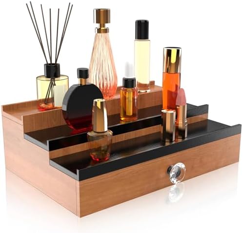 Amazon.com: Sephyroth Wooden Cologne Organizer for Men 3 Tier of ...