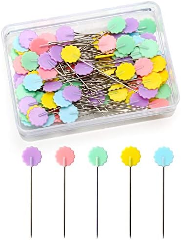 AIEX 100Pcs 1.5 Inch Sewing Pins Plastic Ball Head Straight Quilting ...