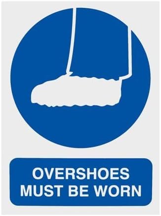 Swimming Pool Overshoes Must Be Worm Sign Swimmers Instruction Sign ...