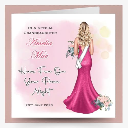 Large Personalised Girls Prom Night Card for School Prom for Daughter ...