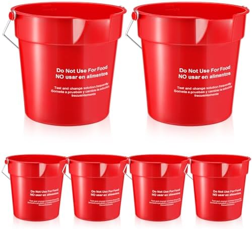 Amazon.com: Tioncy 6 Pcs Cleaning Buckets Bulk 3 Quart Small Round ...