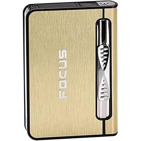 Mocomo Focus Ultra Thin Cigarette Case with inbuilt Cigarette Lighter ...