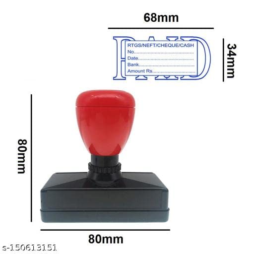FS Paid with Details Pre Ink Stamp (Blue) : Amazon.in: Office Products