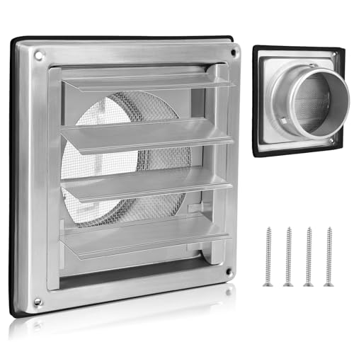 LALAGO Ventilation Grille 125 mm with Insect Protection Grille, 304 ...