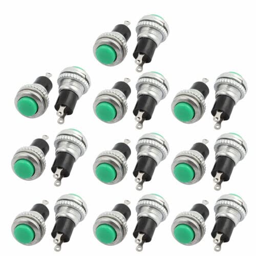 Tool parts 20pcs AC125V 3A 250V 6A 10mm Thread Dia Momentary Push ...