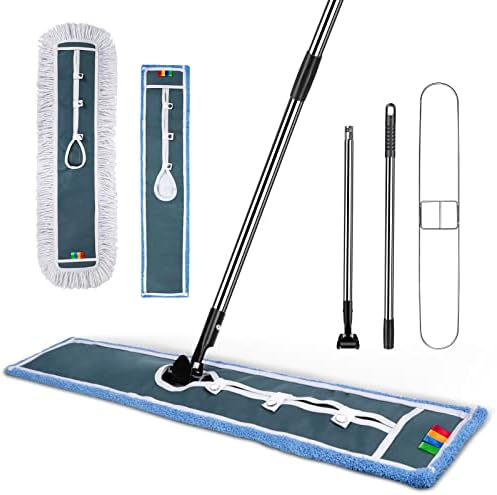 Masthome Industrial Flat Mop,105cm Wide Large Floor Mops with 2 ...