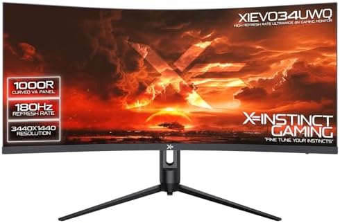 LXZ 34 Inch Curved Monitor 1500R, 3440 * 1440 165Hz Gaming Monitor with ...