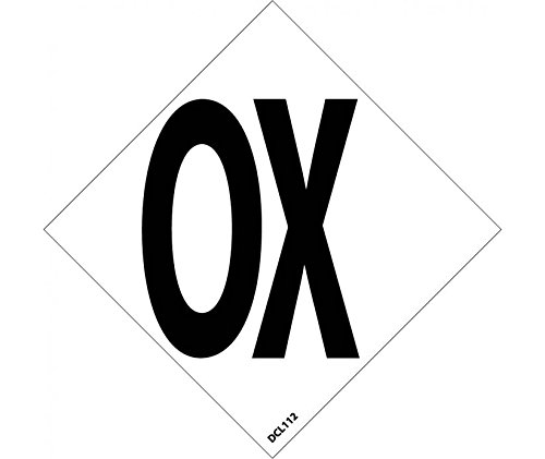 NFPA LABEL SYMBOL, OX, 2" (5/PK), PS VINYL (45 Pack): Amazon.com ...