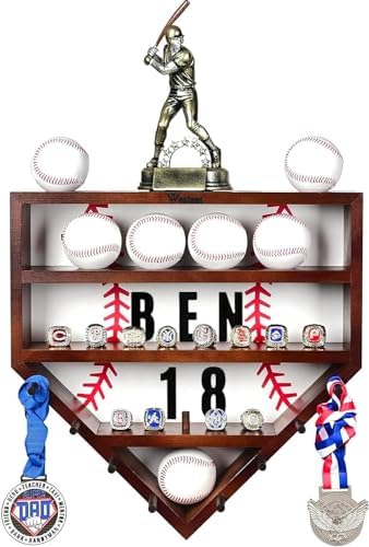 Amazon.com: Personalized Baseball Ring Display Case Custom Name Number ...