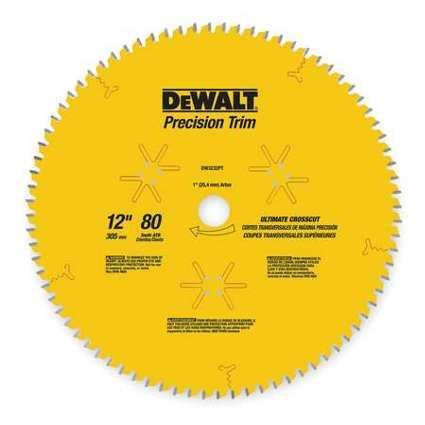 DEWALT DW3232PT - 12 80T Precision Trim Blade" - Miter Saw Blades ...