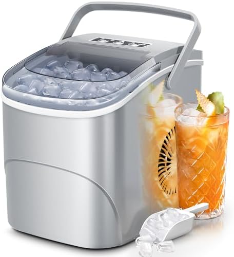 Amazon.com: Electactic Ice Makers Countertop,26Lbs/24H,9 Cubes in 6 ...