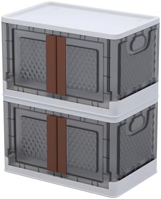Amazon.com - zunatu 8.4 Gal Plastic Storage Bins with Lids and Doors ...