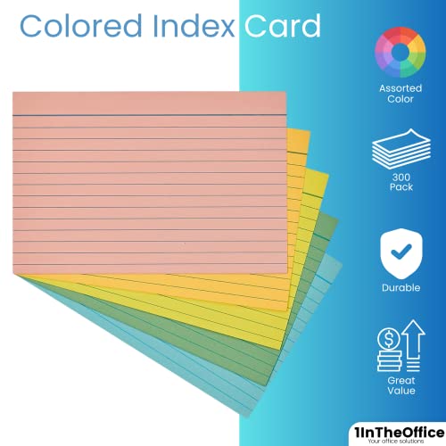 Snapklik.com : InTheOffice Index Cards 3 X 5, Lined Ruled Index Cards ...