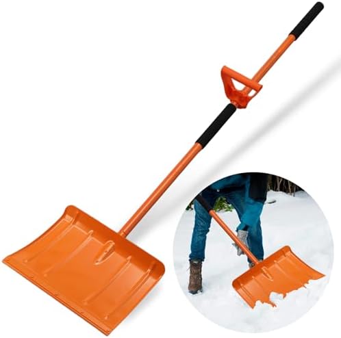 Amazon.com : Qmetalart 2-in-1 Heavy Duty Snow Shovel and Ice Chopper ...