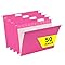 Amazon.com : Pink Hanging File Folders,25 Packs Letter Size File Folder ...