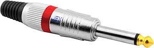 Amazon.com: Jex Electronics Pro 6.35mm 1/4" Male Jack DIY Repair Plug Adapter Mono 2 Pole for ...