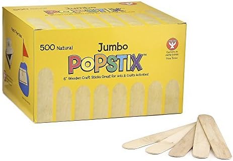 Amazon.com: Hygloss Products, Inc Natural Wood Popstix - Jumbo Size ...