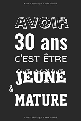 Avoir 30 Ans Cest Etre Jeune Et Mature Carnet De | Desertcart QATAR