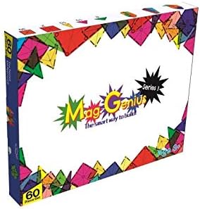 Mag-Genius Magnetic 60 Piece Building Set Multi-Colored Magnet Building ...