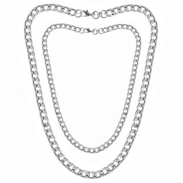 JDN Rassi silver chain for boys & men (2 silver chain Combo) For men ...