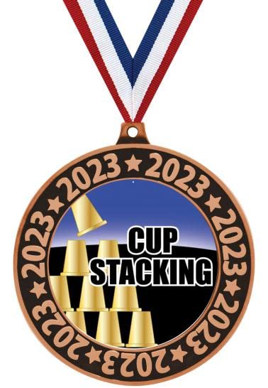 2023 Cup Stacking Medal Award Bronze 2 3 4 Sport | Desertcart INDIA