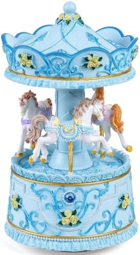 Amazon.com: Mr.Winder Music Box Carousel, 9-inch Rotating Musical Horse ...