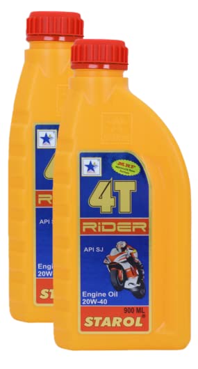 STAROL 4T Rider 20W 40 Bike Engine oil (Pack of 2 (1.8 L)) : Amazon.in ...