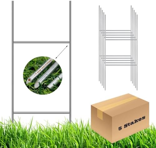 Amazon.com : 25 Pack Heavy Duty Metal H-Stakes H Frame Wire Stakes, 17 ...