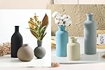 Amazon.com: ooit Ceramic Vase Set of 3, Multicolor Rustic Farmhouse ...