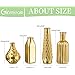 Amazon.com: Glasseam Gold Vase for Flowers, Small Glass Vases for Decor ...