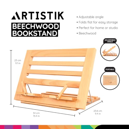 Premium Beechwood Wooden Table Easel and Cookbook Recipe Bookstand ...