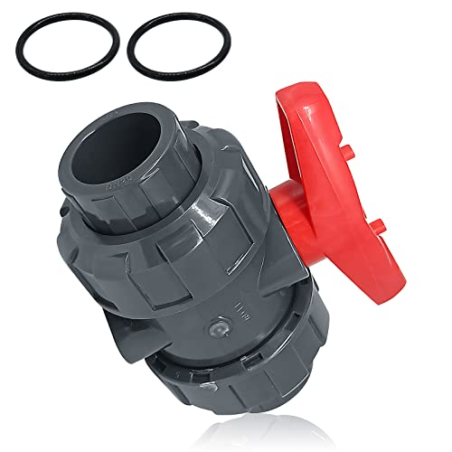 Snapklik.com : PVC Union Ball Valve, 1/2" Inch (DN15) True Union Full ...