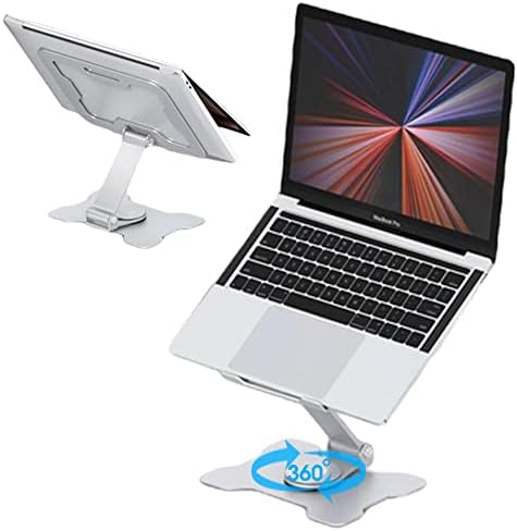OMOTON Laptop Stand Adjustable with 360 Rotating Base, Ergonomic Laptop ...