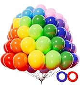 Amazon.com: 200pcs 5 Inch Balloons Assorted Colors, Small Mini Rainbow ...