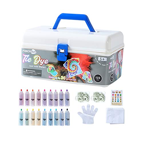 FiBERArt Tie Dye Kit Set Of 18 Colours Non Toxic Permanent Fabric Dye fiberart-tie-dye-kit-set-of-18-colours-non-toxic-permanent-fabric-dye
