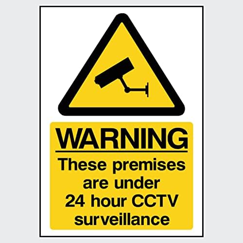CCTV 24 hour Surveillance Sign - (Choose Size, Material & Fixing Option ...