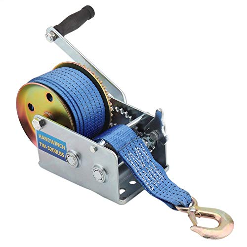 Buy Hand Crank Strap 10m Wire Rope Cable 3200lbs Load Boat Trailer ...