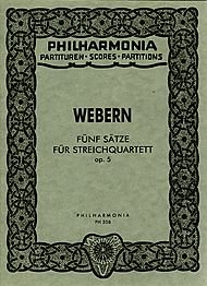 Anton Webern: Five Movements, Op. 5 for string quartet, Op. 5: Anton Webern: 0803452024910 ...