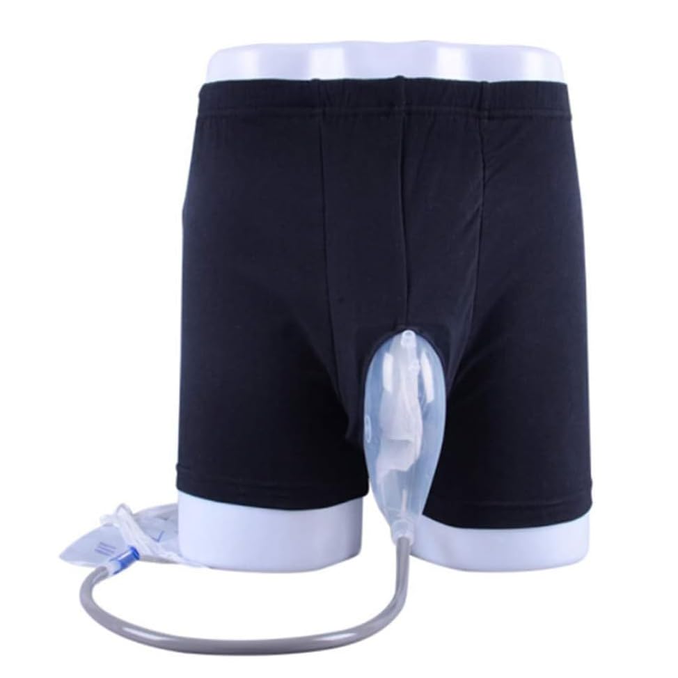 HELINAZI Wearable Urine Bag Incontinence Pants for Men, Urinary Leak ...